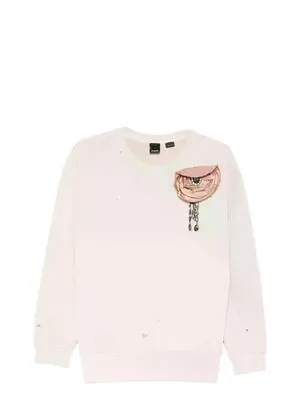 Pinko Distressed Sweatshirt - Neutrals