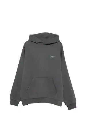 WRSTBHVR Logo-print Jersey Hoodie - Grey