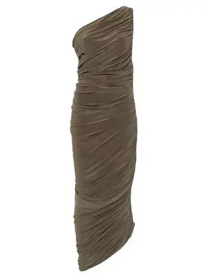 Norma Kamali Diana Ruched Dress - Green