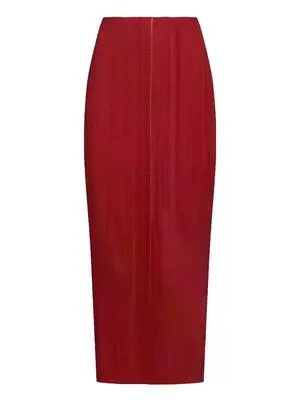 Marni Ribbed Pencil Skirt - Red
