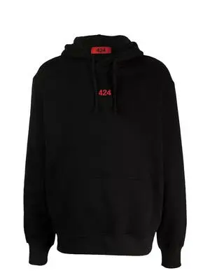424 Logo-embroidered Hoodie - Black