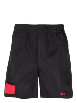 424 Patch-detail Track Shorts - Black