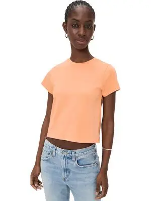 Renggli Cropped Stretch Cotton Tee - Melon