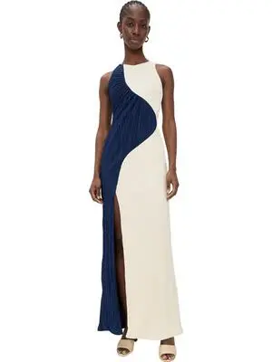 MAYLÉ VÁSQUEZ Lunares Maxi Dress - Midnight Blue/off White