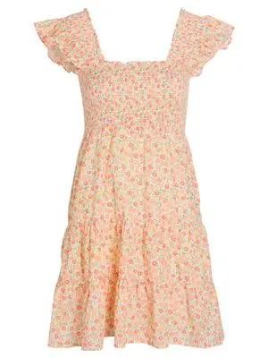 Rixo Floral-print Cotton Mini Dress - Multicoloured