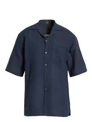 120% Lino Shirt Size Linen - Navy