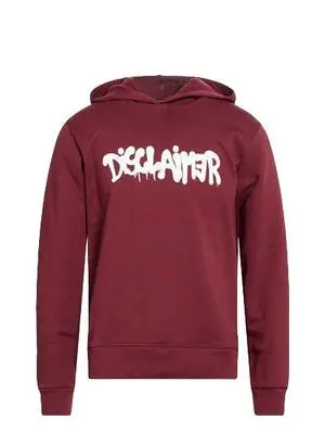 DISCLAIMER Cotton Fleece Hoodie With Logo - Red