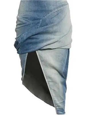 Rick Owens Denim Pencil Skirt - Blue