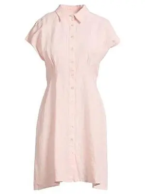 120% Lino Linen Shirt Dress - Blush