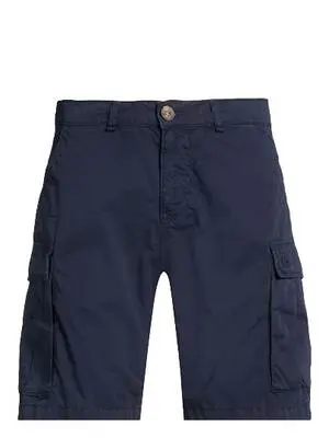 LA MARTINA LA MARTINA Cargo Shorts With Embroidered Logo Blue