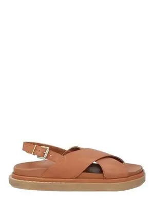ALOHAS ALOHAS Tan Leather Slingback Sandals Tan
