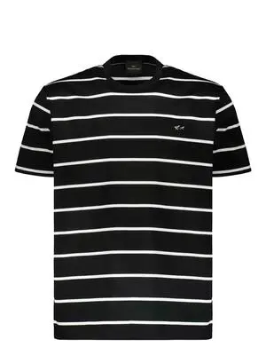 Paul & Shark Striped Cotton T-shirt - Black