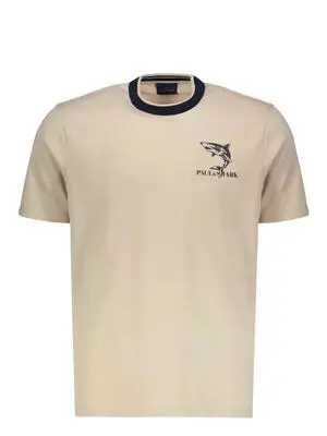 Paul & Shark Logo-print Crew-neck T-shirt - Neutrals