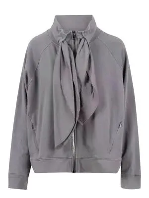 NOUMENO CONCEPT Tie-neck Pleated-back Jacket - Grey