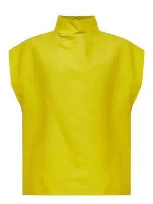Alaïa Sleeveless Geometric Top - Yellow