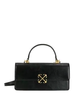 Off-White Logo Plaque Shoulder Bag - Black