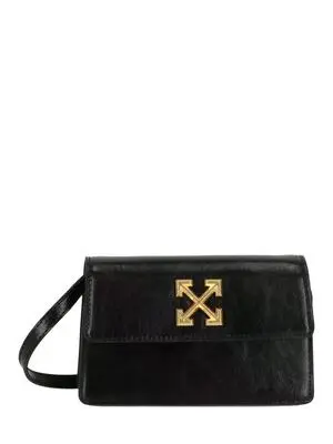 Off-White Logo Plaque Shoulder Bag - Black