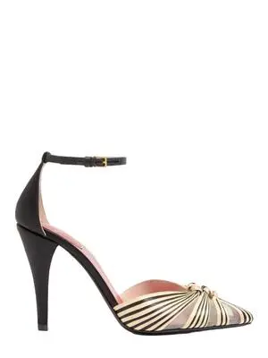Valentino Garavani Satin Annine Pumps 100mm - Black