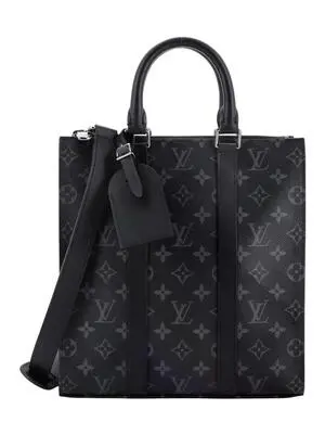 LOUIS VUITTON Sac Plat Cross Bag Monogram Eclipse Canvas - Black