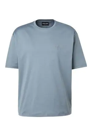 Giorgio Armani Cotton Jersey T-shirt - Blue