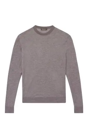 Loro Piana Cashmere And Silk-blend Sweater - Gray