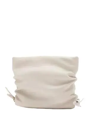 Studio Amelia Ruched Clutch - Neutrals