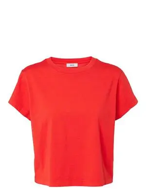 AGOLDE Adine Cropped Cotton Jersey T-shirt - Red