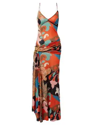Etro Paisley Draped Gown - Multicoloured