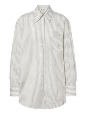 RÓHE Striped Silk And Cotton Shirt White