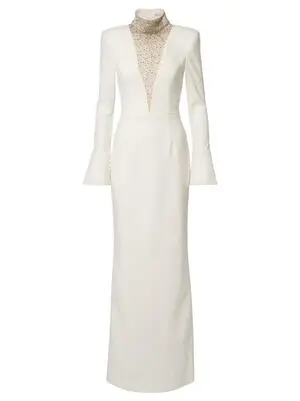 Rebecca Vallance Bridal Melva Embellished Crêpe Gown - White