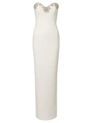 Rebecca Vallance Bridal Melva Embellished Crêpe Gown - White