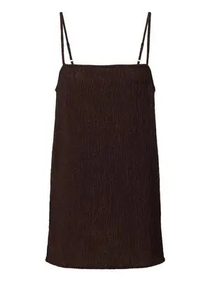 Jade Swim Iris Seersucker Top - Brown