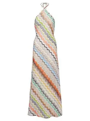 Missoni Zig Zag Halterneck Maxi Dress - Multicoloured