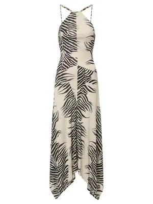 DE LA VALI Artemis Asymmetric Gown - Black