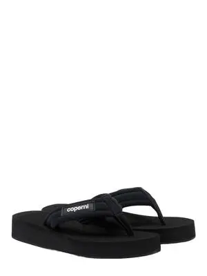 Coperni Logo Platform Thong Sandals - Black