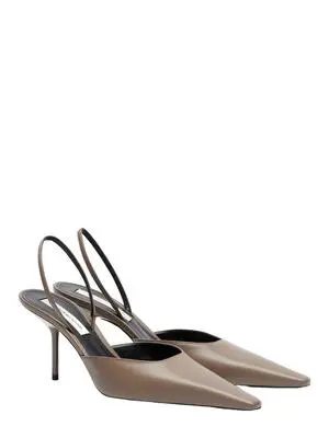 Victoria Beckham Sloan Leather Slingback Pumps - Grey