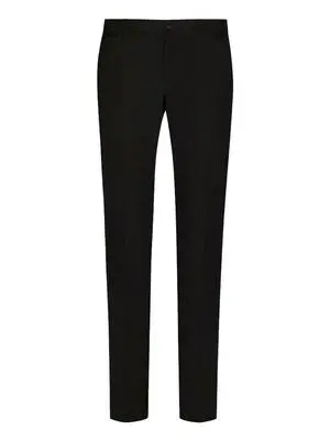 Dolce & Gabbana Stretch Wool Tuxedo Trousers - Black
