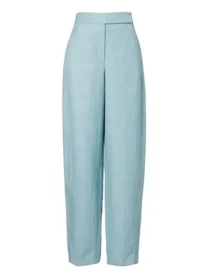 JOSEPH Aix Chambray Wide-leg Pants - Blue