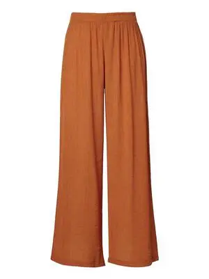 Jade Swim Mika Seersucker Wide-leg Pants - Brown