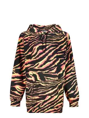 Jeremy Scott Striped Cotton Hoodie - Black