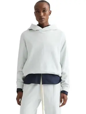 TWP Hoodie In Lightweight French Terry - Blue Flower