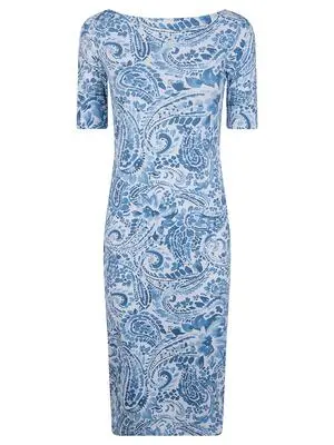 Ralph Lauren Knit Midi Dress - White