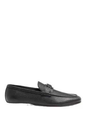 Valentino Garavani Vlogo Signature Deer Leather Loafer - Black