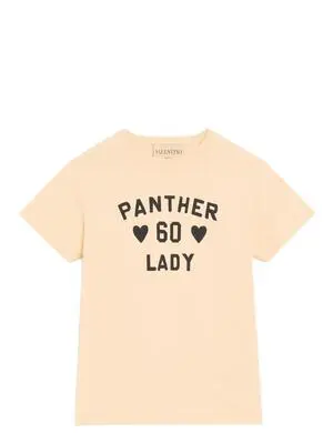 Valentino Garavani Panther Lady Jersey T-shirt - Birch/black