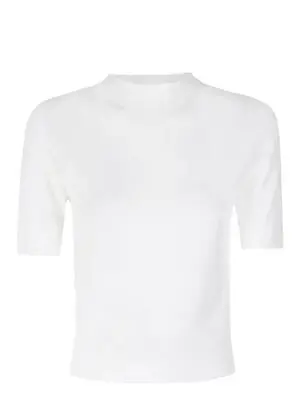 SOLOTRE Slim Short-Sleeve Sweater