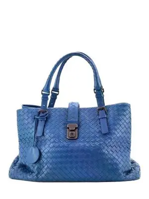 Bottega Veneta Roma Intrecciato Nappa Large Tote Bag - Blue