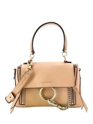 Chloé Faye Day Mini Leather Shoulder Bag - Neutrals