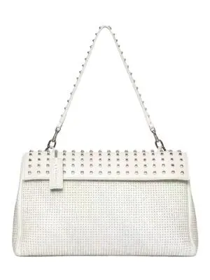 John Richmond Studded Shoulder Bag - White