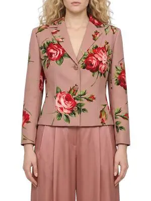 Dolce & Gabbana Floral Print Blazer - Pink