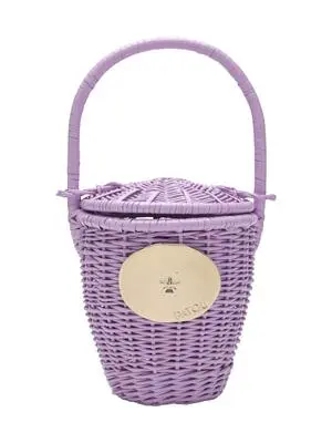 PATOU Patou Wicker Bucket Bag Violet